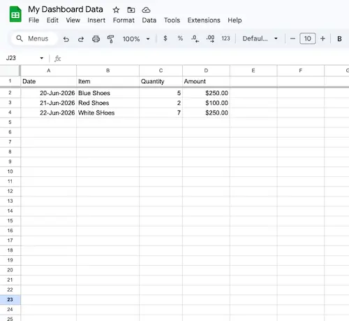 Build a Live Google Sheets Dashboard with No‑Code Tools